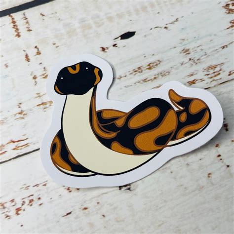 Sticker Small Cinnamon Ball Python Aesthetic Stickers Snake Sticker