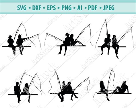 Couple Fishing Svg Fishing Svg Fisherman Svg Romance Svg Etsy