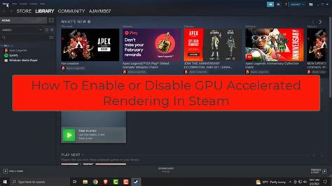 How To Enable Or Disable GPU Accelerated Rendering In Steam YouTube