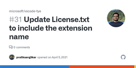 Update License Txt To Include The Extension Name Issue Microsoft Vscode Tye Github