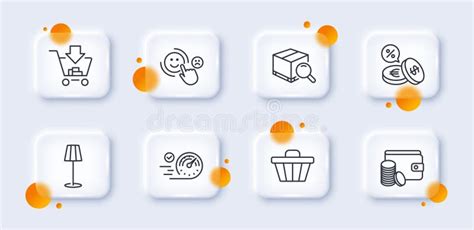 Customer Satisfaction Payment Method And Shopping Line Icons Pack For Web App 3d Glass