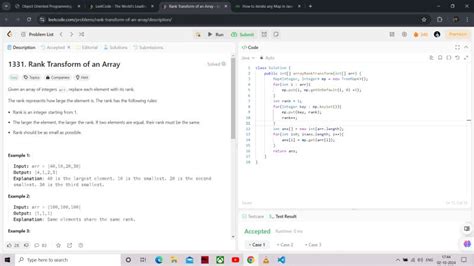 Tanzeel Ahmad On Linkedin Leetcodeproblem1331 Treemap Leetcode