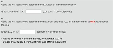 Solved Open Circuit And Short Circuit Tests On A 40 Kva