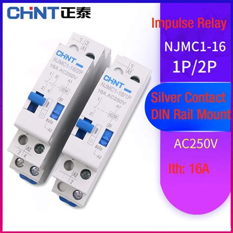 Impulse Latching Relay Industrial Electrical Controls 1 Phase 16a 250v Ac 28v Dc