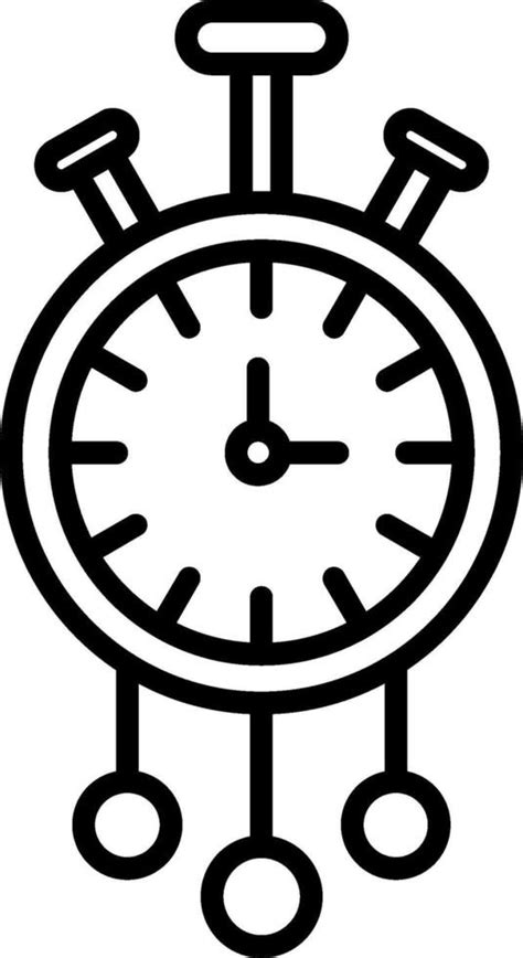 Clock Line Icon Vector Art At Vecteezy
