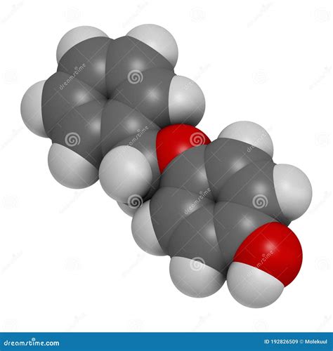 Monobenzone Drug Molecule 3d Rendering Stock Image Illustration Of