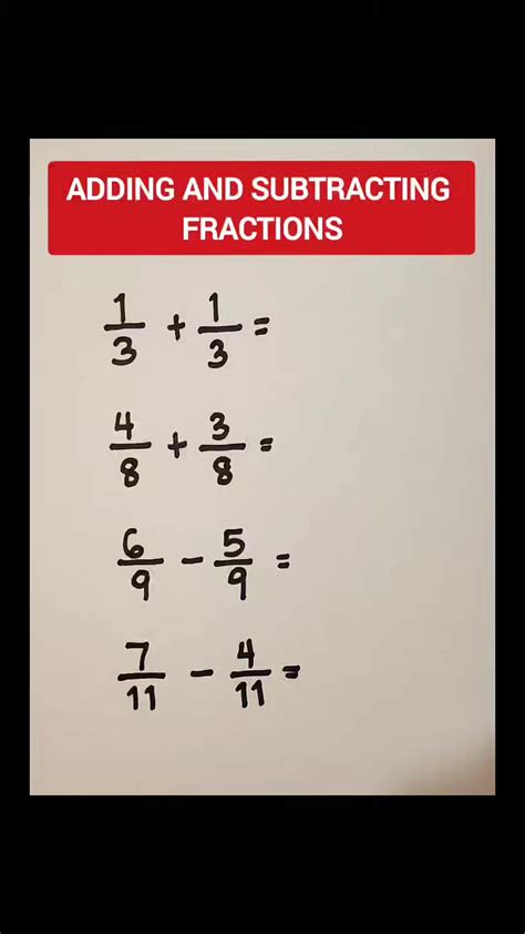 Adding And Subtracting Similar Fractions Fractions Reels Viral Math Ako Si Teacher Gon