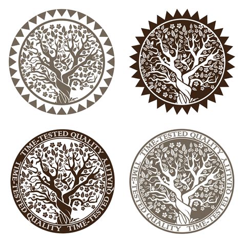 Blooming Tree Symbols Vector Art At Vecteezy