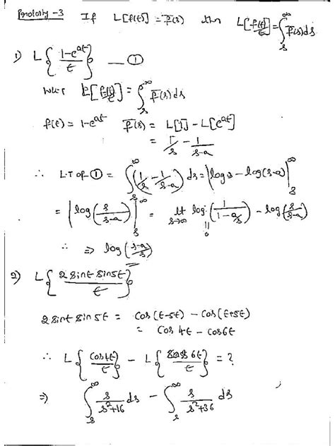 Laplace Transforms Notes 3 Pdf
