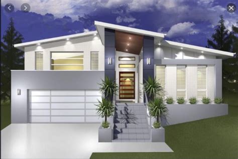Modern House Rendering In The Evening Modern House Rendering In The Evening