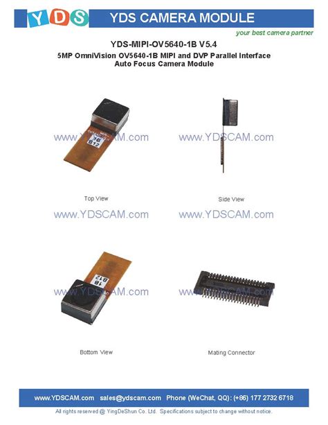 YDS MIPI OV B V MP OV B MIPI And DVP Parallel Interface Auto Focus Camera Module
