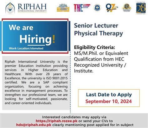 Muhammad Hussain On Linkedin Hiring Teaching Faculty