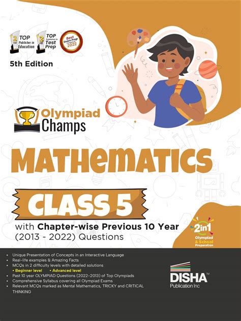 Buy Olympiad Champs Mathematics Class 5 With Chapter Wise Previous 10 Year 2013 2022