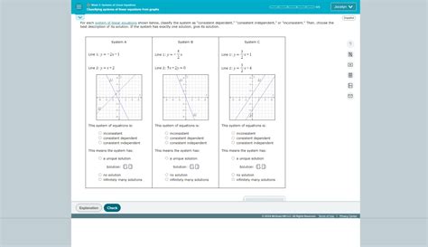 SOLVED Week Systems Of Linear Equations Classifying Systems Of Linear Equations From Graphs