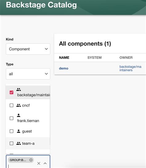 🐛 Bug Report Component Owner Filter Not Resetting Properly For Group