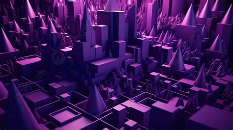 Elegant Memphis Pattern In Purple A 3d Rendering Background Hipster