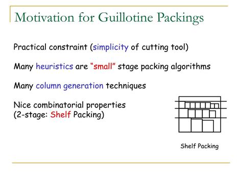 PPT A Tale Of Dimensional Guillotine Bin Packing PowerPoint Presentation ID