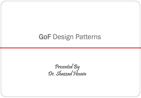 Ppt Gof Design Patterns Powerpoint Presentation Free Download Id