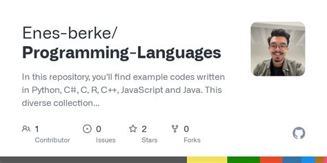 Github Enes Berkeprogramming Languages In This Repository Youll Find Example Codes Written