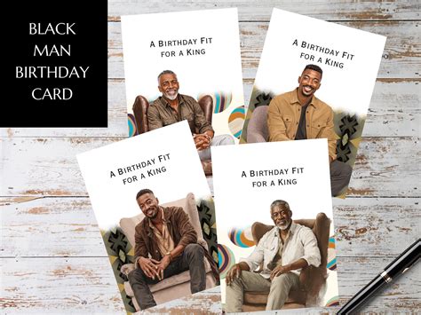 A Birthday Fit For A King African American Men Birthday Card Black