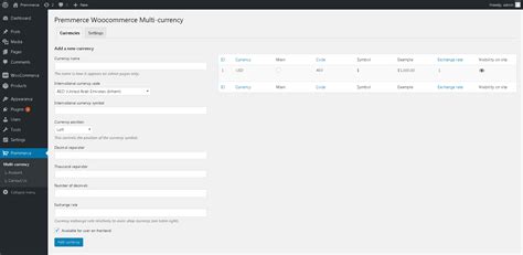 WooCommerce Multi Currency