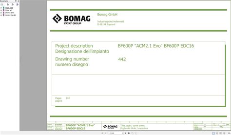 Bomag BF600P Wiring Diagram Function 442 2017 EN IT PDF