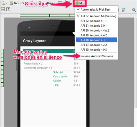 Cambiar Version Android Studio Develou