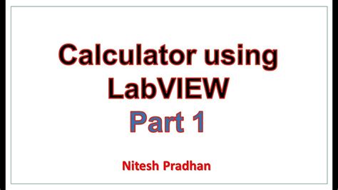 Calculator Using Labview Part 1 Youtube