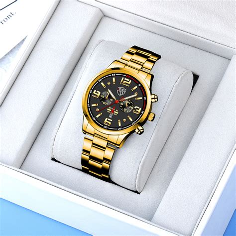 Badu Bg Часовници за мъже Бизнес луксозен кварцов ръчен часовник от неръждаема стомана Модна