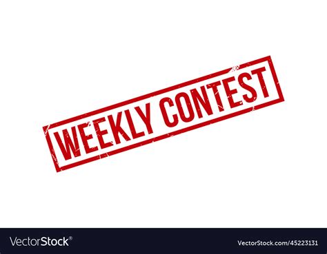 Weekly Contest Rubber Stamp Seal Royalty Free Vector Image