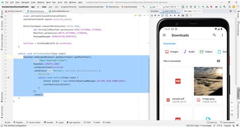 How To Open A Folder Downloads Folder From Snackbar Toast Of Your Android App Programmerworld