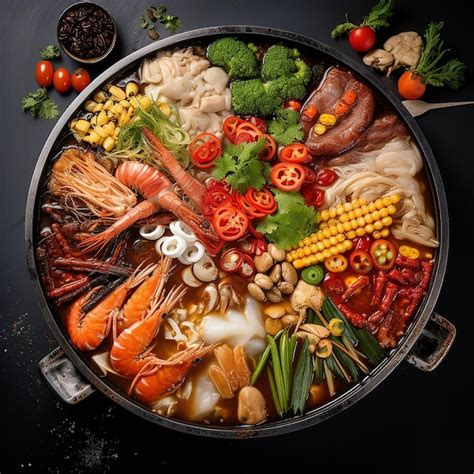 Premium Photo Hot Pot Jiugongge Hot Pot Real Photography Style