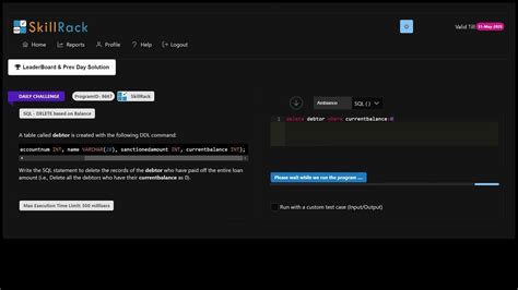 Skillrack Daily Challenge 101123 Sql Delete Based On