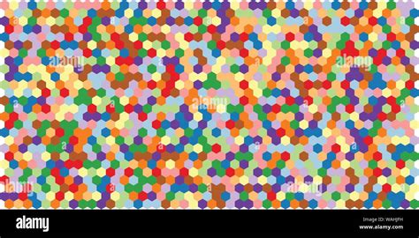 Hexagon Grid Background Texture Pattern Colorful Honeycomb Vector