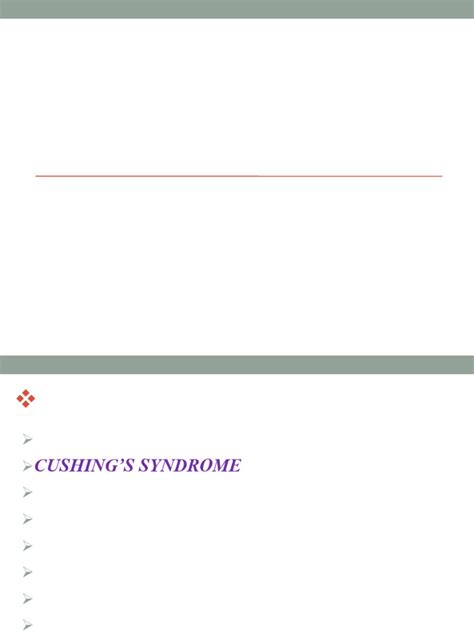 Cushings Syndrome Causes And Management Pdf Human Diseases And
