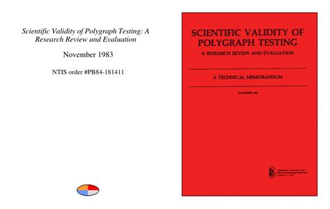 PDF Scientific Validity Of Polygraph Testing A Research Review And Evaluation A Technical