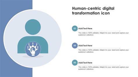 Human Centric Digital Transformation Icon Ppt Sample