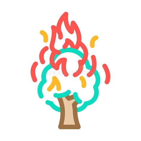 Wildfire Fire Color Icon Vector Illustration Stock Vector Illustration Of Blaze Energy 264211788