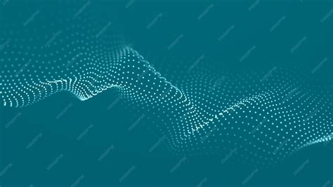 Premium Photo Digital Dynamic Wave Of Particles Abstract Blue Futuristic Background Big Data