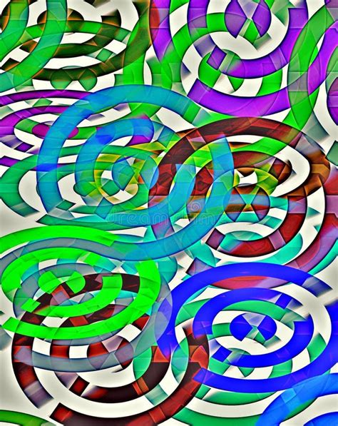 Retro Interlocking Circles Stock Vector Illustration Of Interlocking 4439711