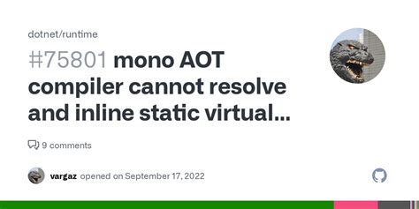Mono Aot Compiler Cannot Resolve And Inline Static Virtual Calls In Gshared Methods · Issue
