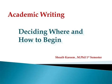 Academic Writing Presentation In Education Ppt