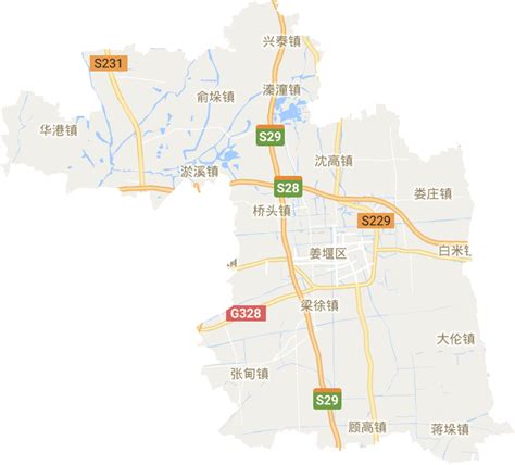 姜堰区高清电子地图