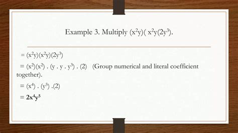 Multiplying Monomial PPTX Physics Science