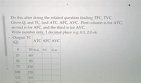 solved do this after doing the related question finding tfc