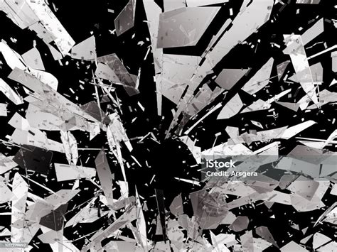 블랙에 잠기거나 무너진 유리의 조각입니다 3 차원 렌더링 3 차원 일러스트 레이 션 0명에 대한 스톡 사진 및 기타 이미지 0명 3차원 형태 개념 Istock