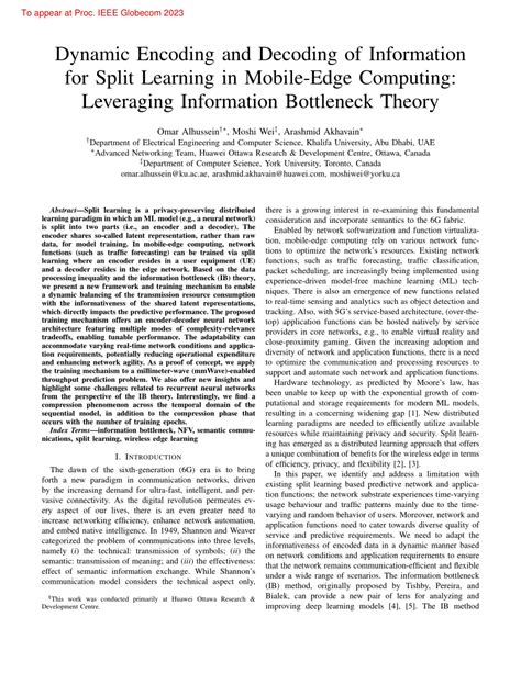 PDF Dynamic Encoding And Decoding Of Information For Split Learning