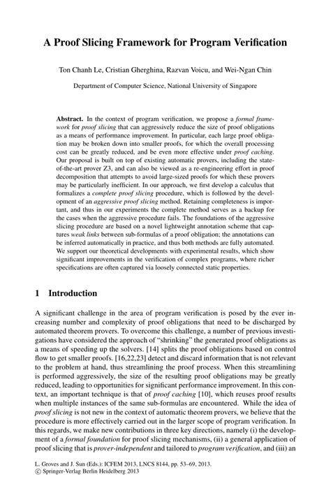Pdf A Proof Slicing Framework For Program Verification