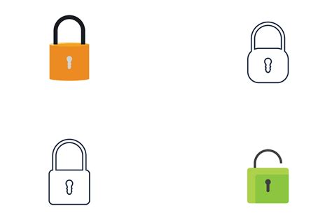 Flat Lock And Unlock Icon Vector Graphic By Setiyowibowo Creative Fabrica