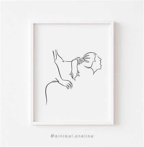 Erotic One Line Drawing Sexy Couple Print Erotic Line Art Sexy Illustration One Line Wall